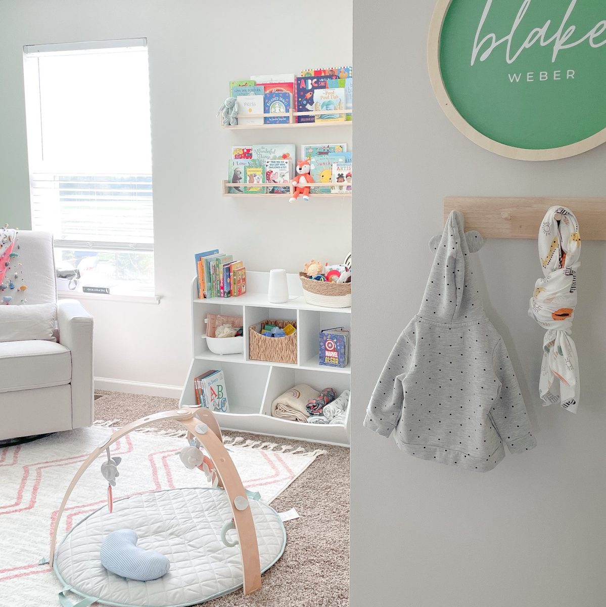 Our Fun, Floral Green Nursery | Green Nursery Ideas for Girls - The ...